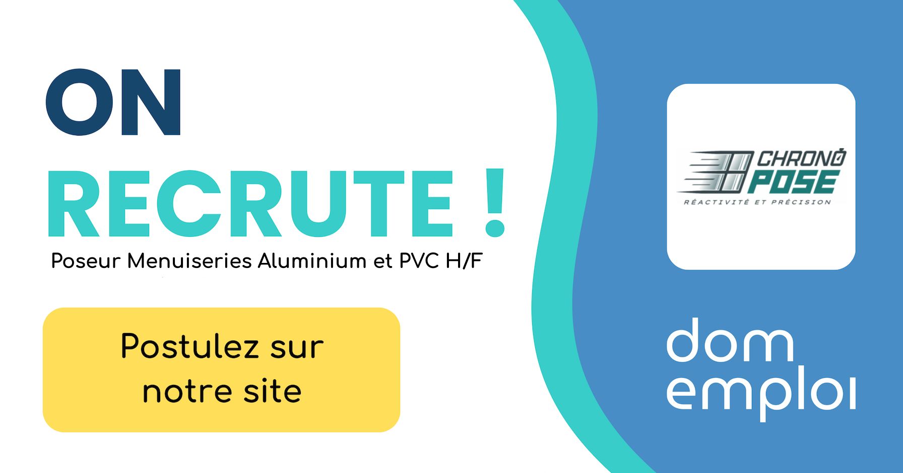 Poseur Menuiseries Aluminium et PVC H/F, emploi Martinique
