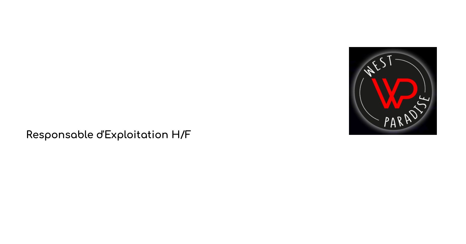 Responsable d'Exploitation H/F, emploi Martinique